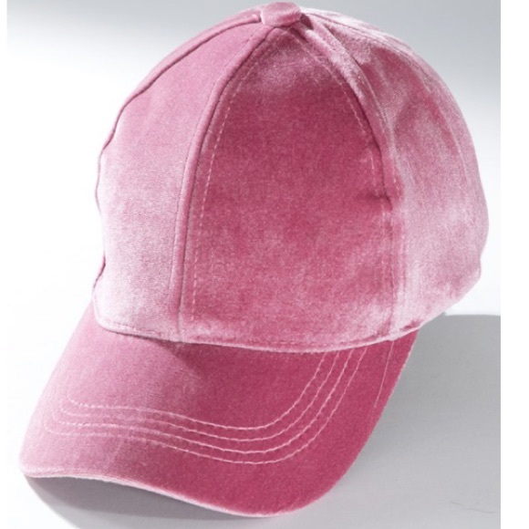 @_theboutique_ | Accessories | Pink Velvet Baseball Cap Adjustable ...